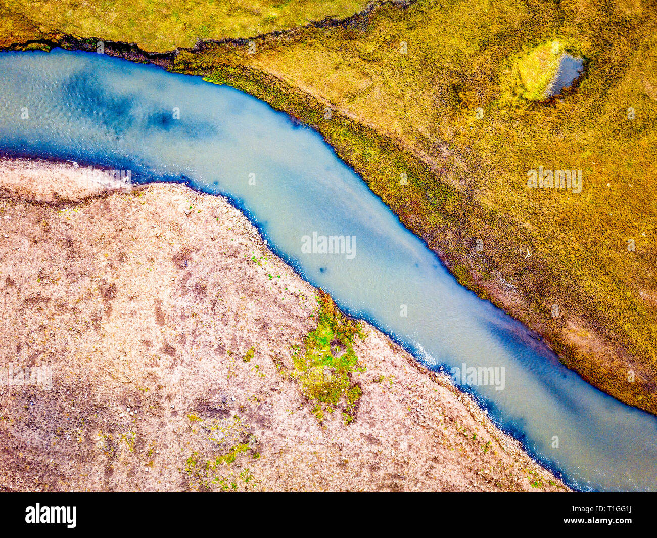 Aerial Photography of River Resembling a Yin and Yang Buddhist Symbol ...