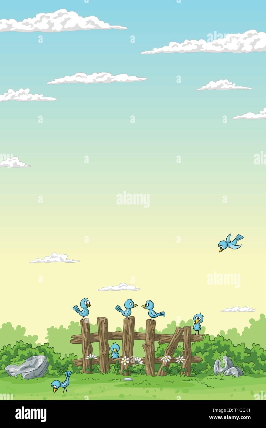 Summer in garden nice Stock Vector Images - Alamy