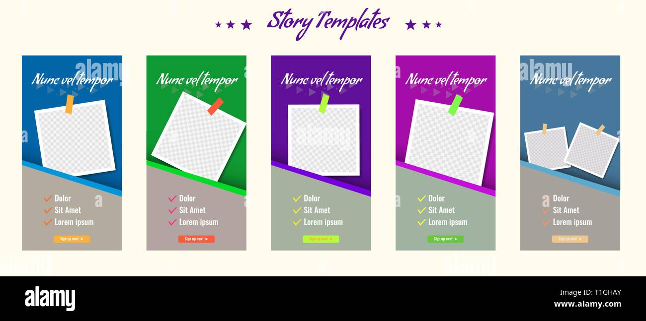Editable social media story template pack. Social media frames layouts ...