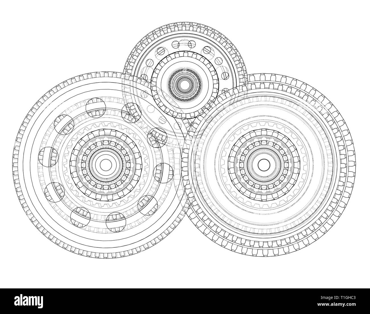 Outline gearbox concept. Vector Stock Vector Image & Art - Alamy