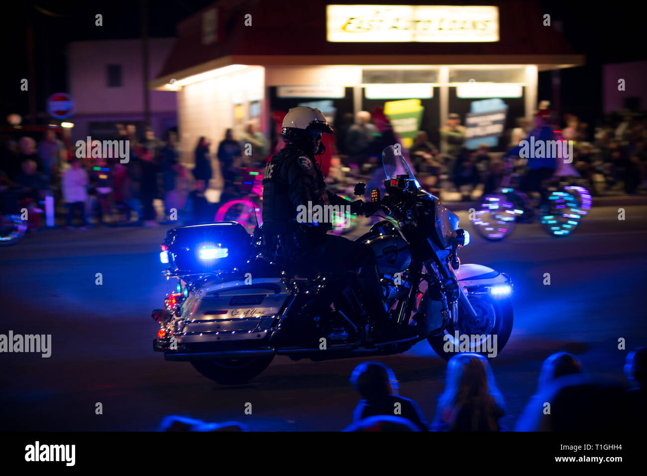 Yuma Police Department patrolling the Yuma Light Parade on 12/08/2018 ...