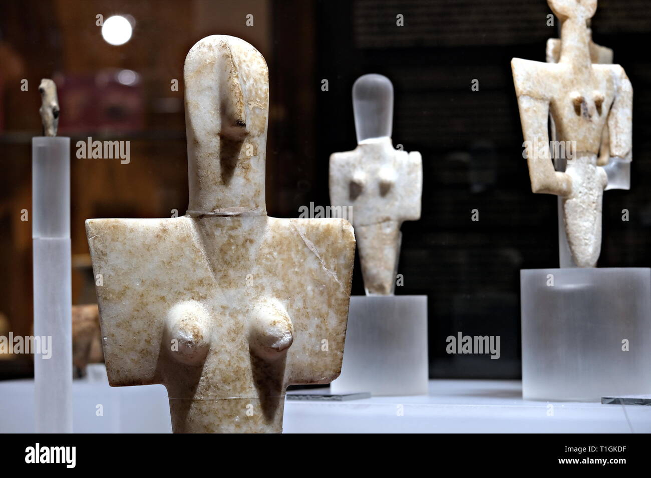 Sardinia, neolithic art: detail of mother goddess sculptures Stock ...