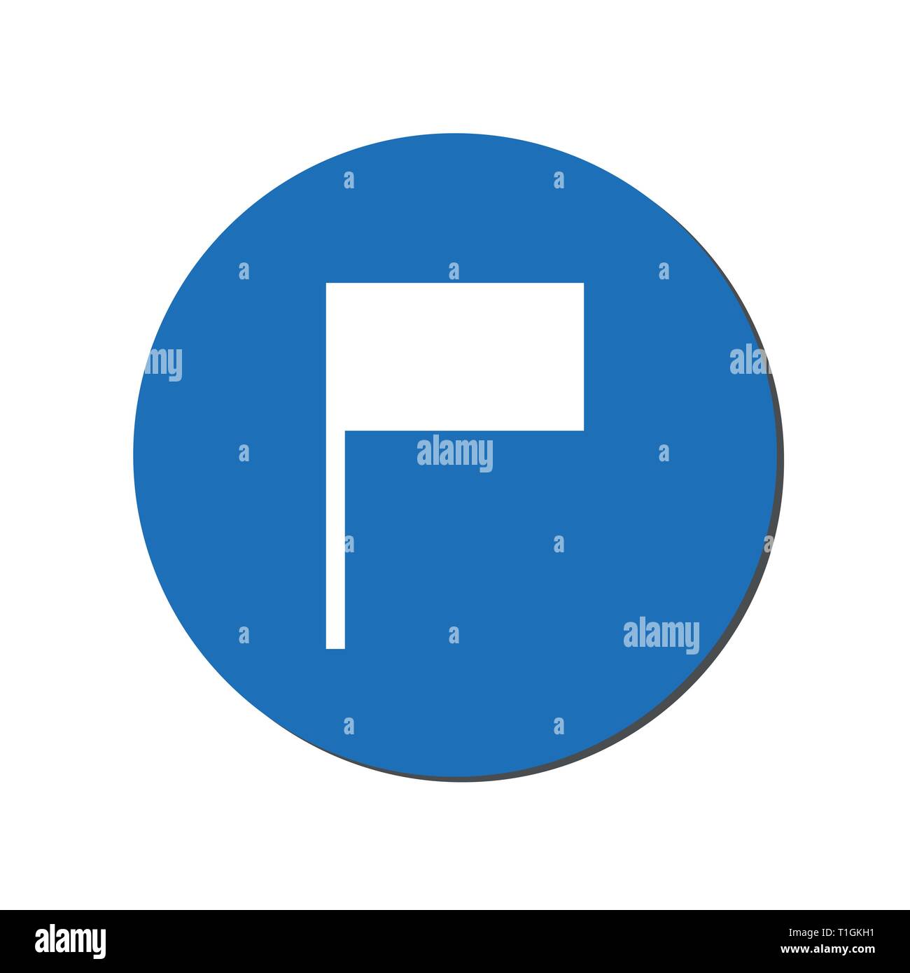 Flag icon. Location marker symbol. Flat design style Stock Vector Image ...