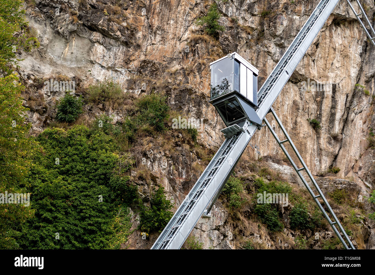 Lift to Hochosterwitz Castle on Carinthia in Austria Stock Photo - Alamy