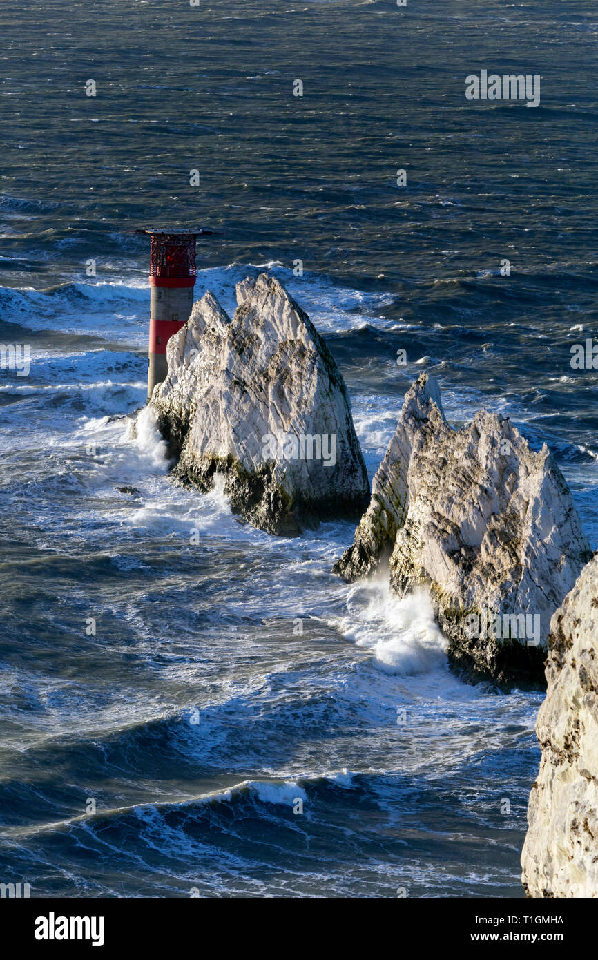 UK Weather.Very rough weather and high winds off The Needles,More wind ...