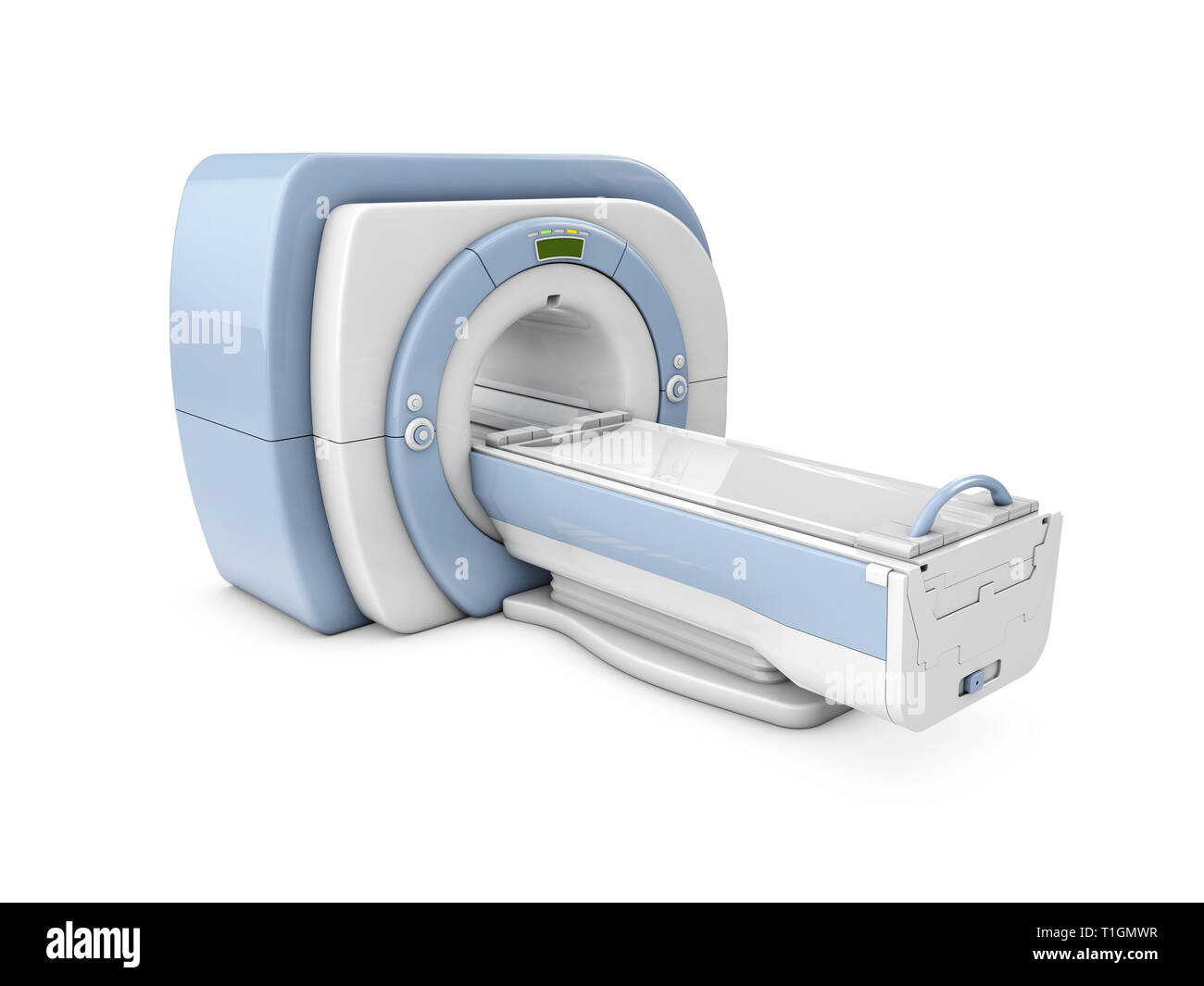 Magnetic resonance imaging device.Isolated MRI scanner 3d illustration ...