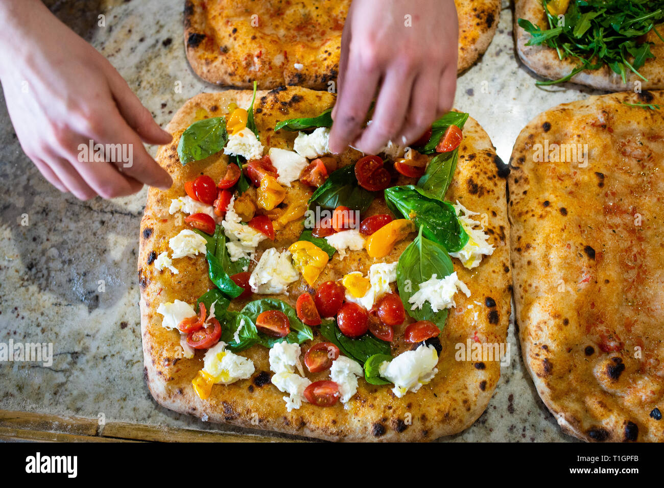 Making pizza hi-res stock photography and images - Alamy