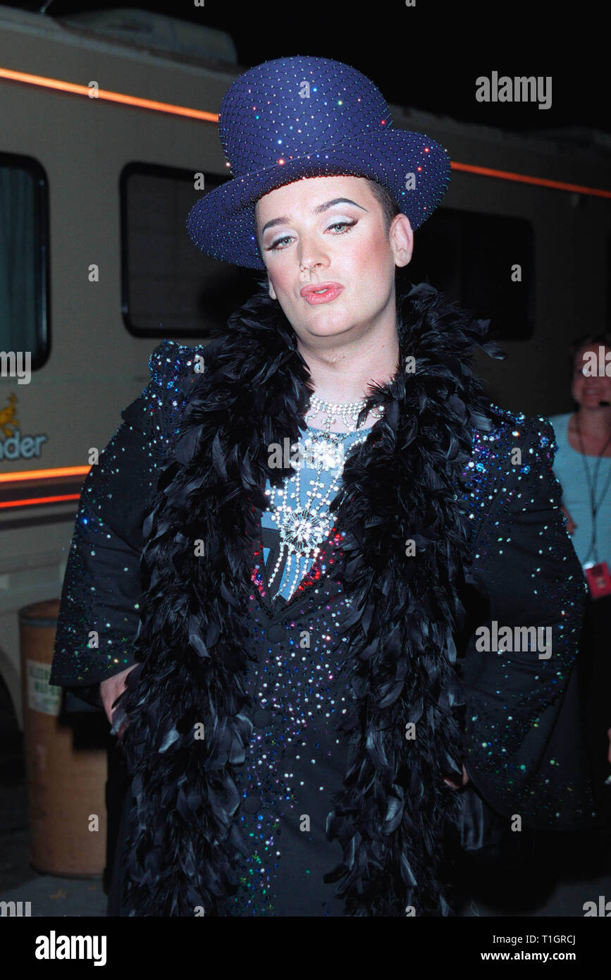 LOS ANGELES, CA - January 11, 1999: Pop singer BOY GEORGE at the ...