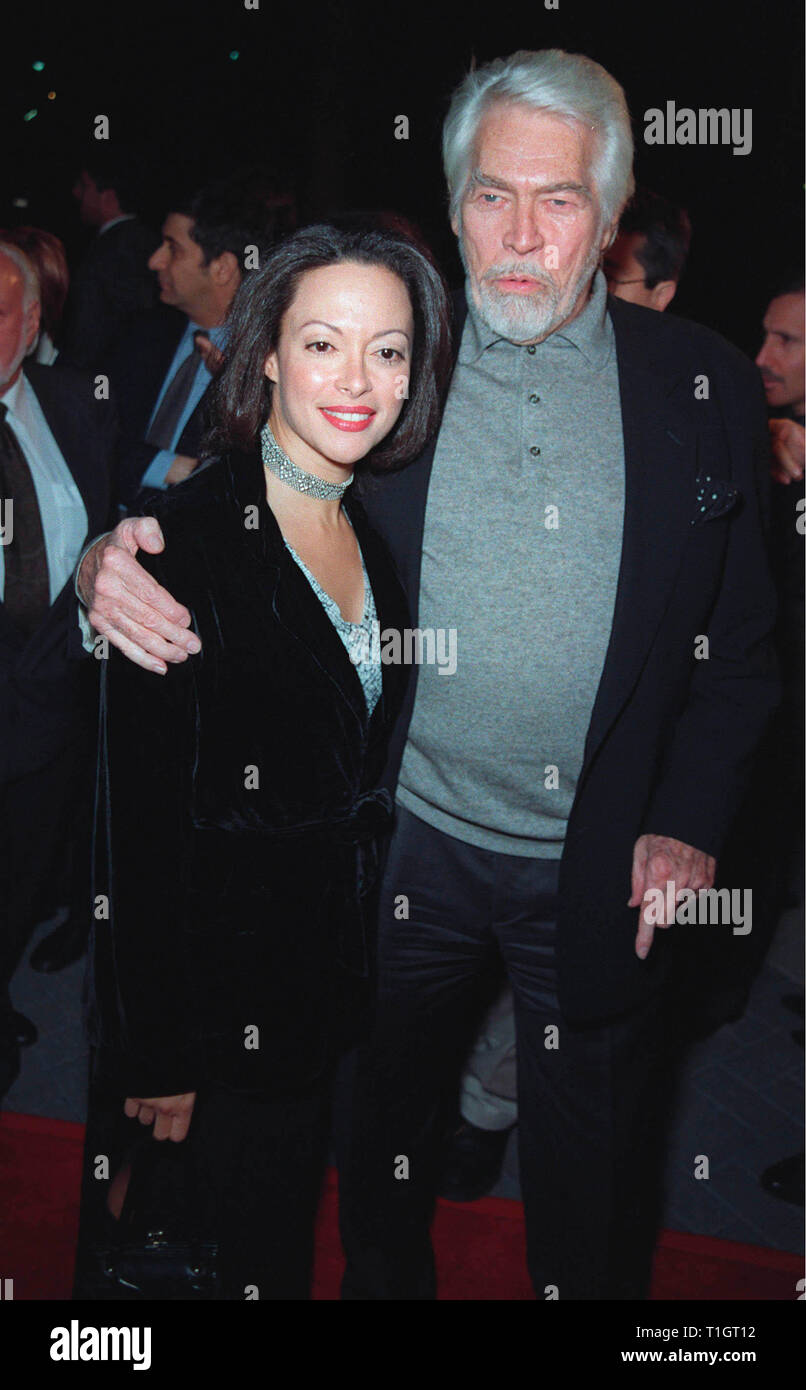 LOS ANGELES, CA - January 28, 1999: Actor JAMES COBURN & girlfriend ...