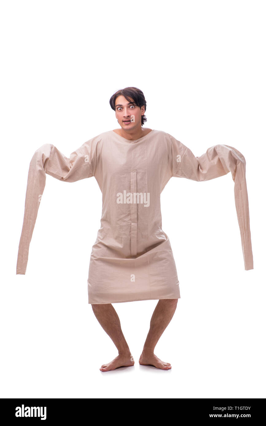 Young mad man isolated on white Stock Photo - Alamy