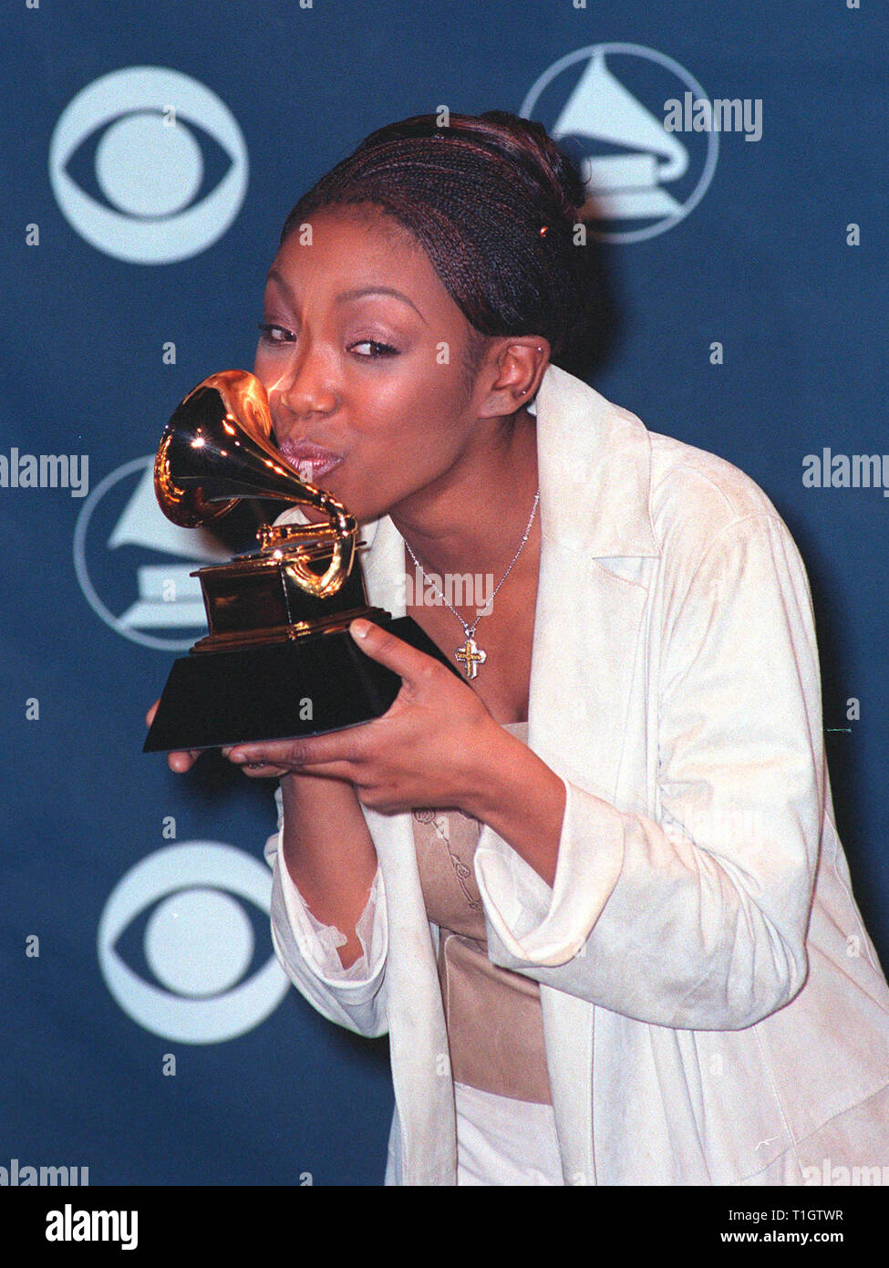 LOS ANGELES, CA - February 24, 1999: Singer BRANDY at the 41st Annual ...