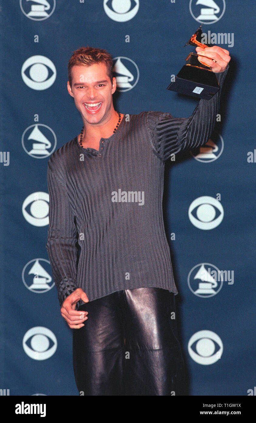 LOS ANGELES, CA - February 25, 1999: Latin singer RICKY MARTIN at the ...