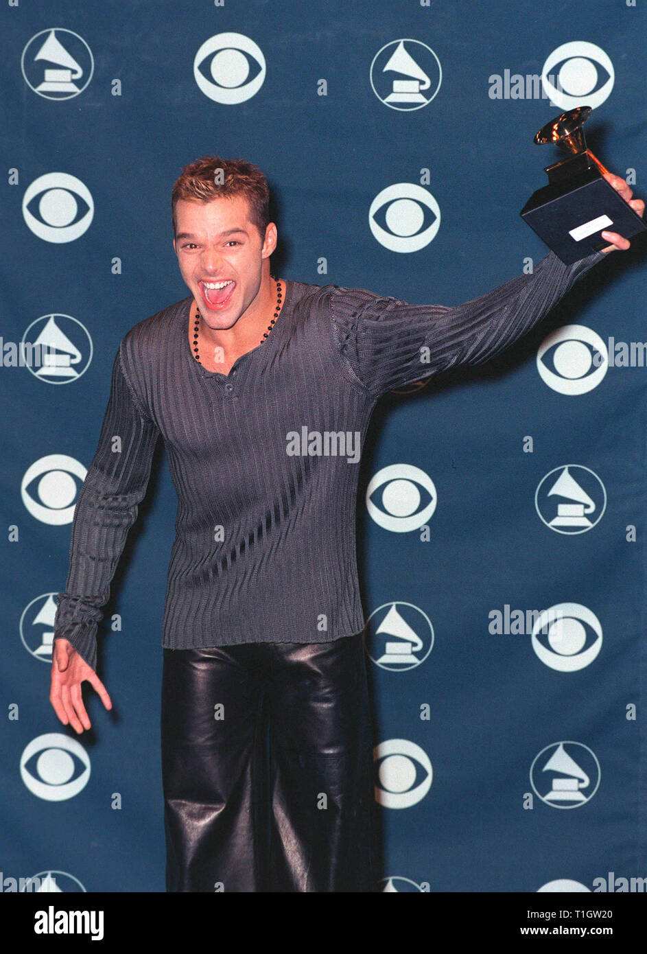 LOS ANGELES, CA - February 25, 1999: Latin singer RICKY MARTIN at the ...