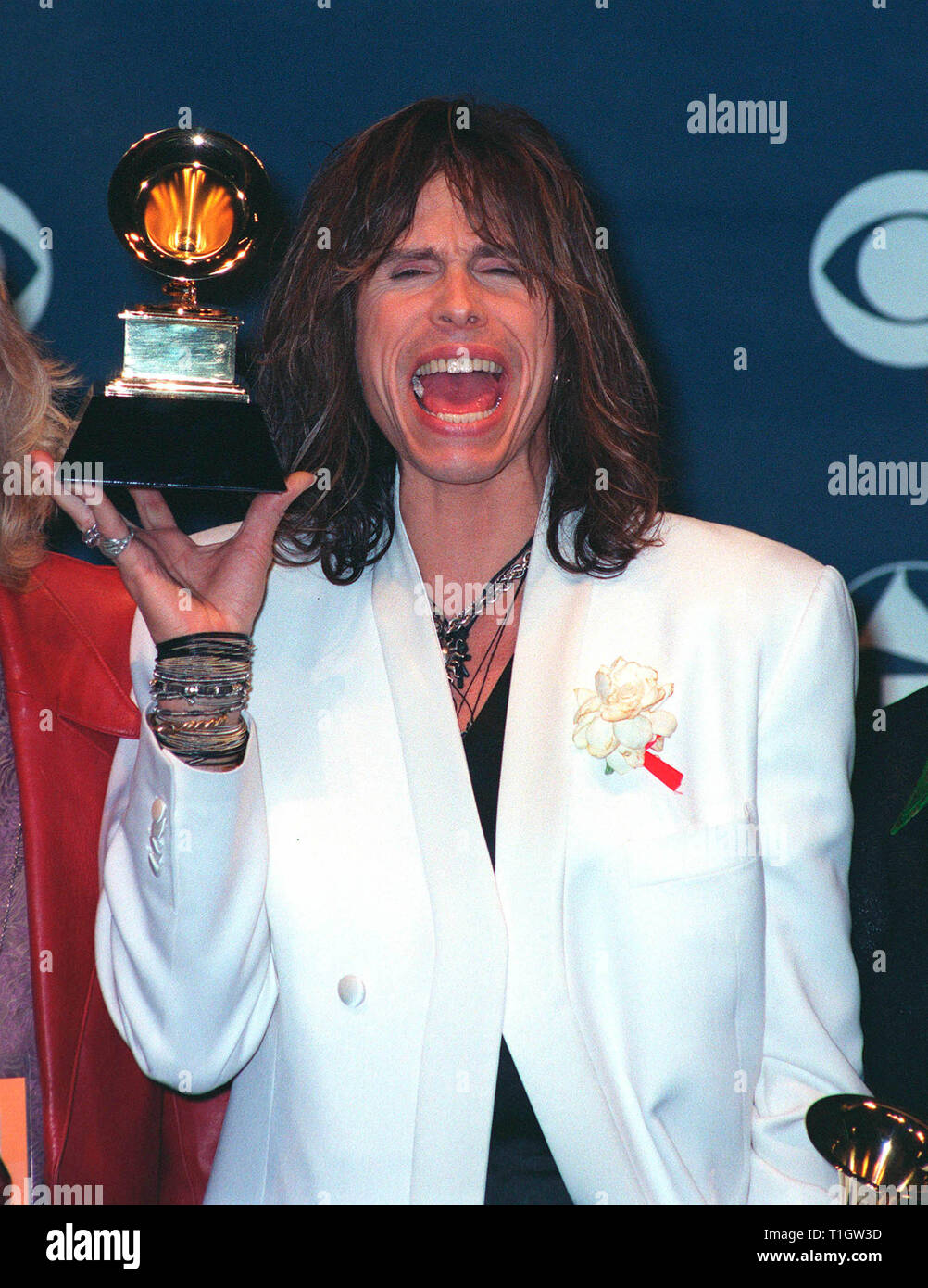 LOS ANGELES, CA - February 25, 1999: Aerosmith singer STEVEN TYLER at ...
