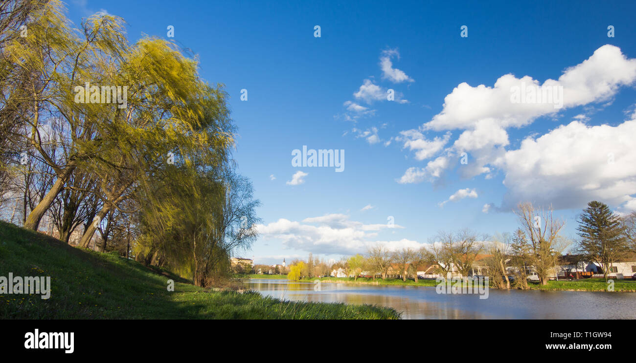 Scenic view over the Bosut river Stock Photo - Alamy