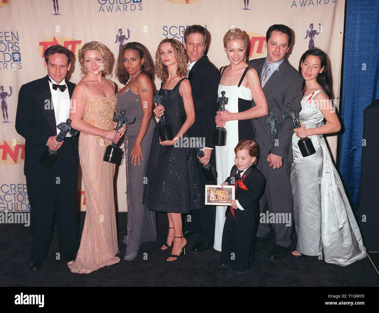 LOS ANGELES, CA - March 7, 1999: Cast of "Ally McBeal" which won Best ...