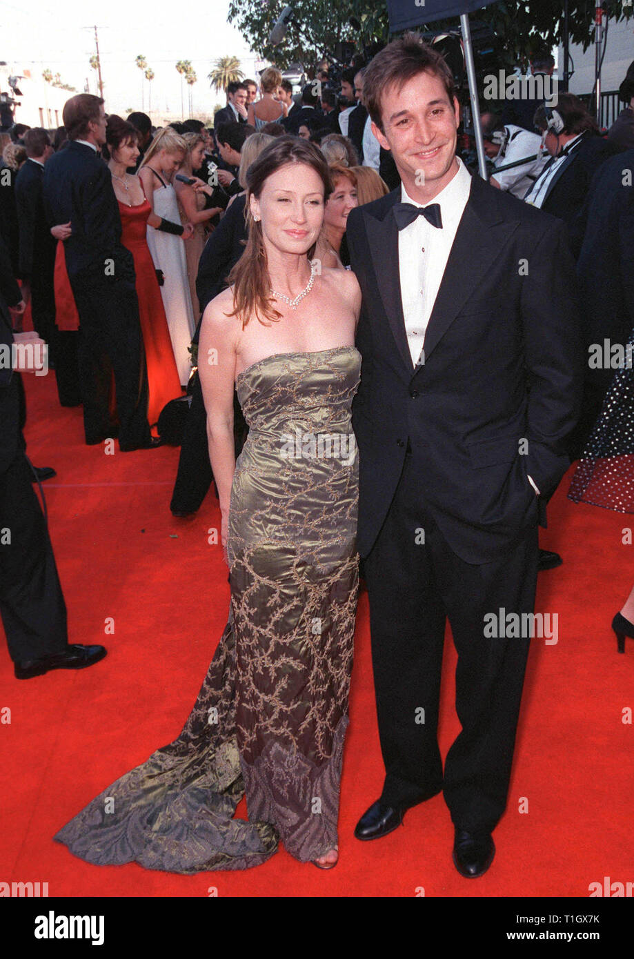 LOS ANGELES, CA - March 8, 1999: Actor NOAH WYLE & wife TRACEY WARBIN ...
