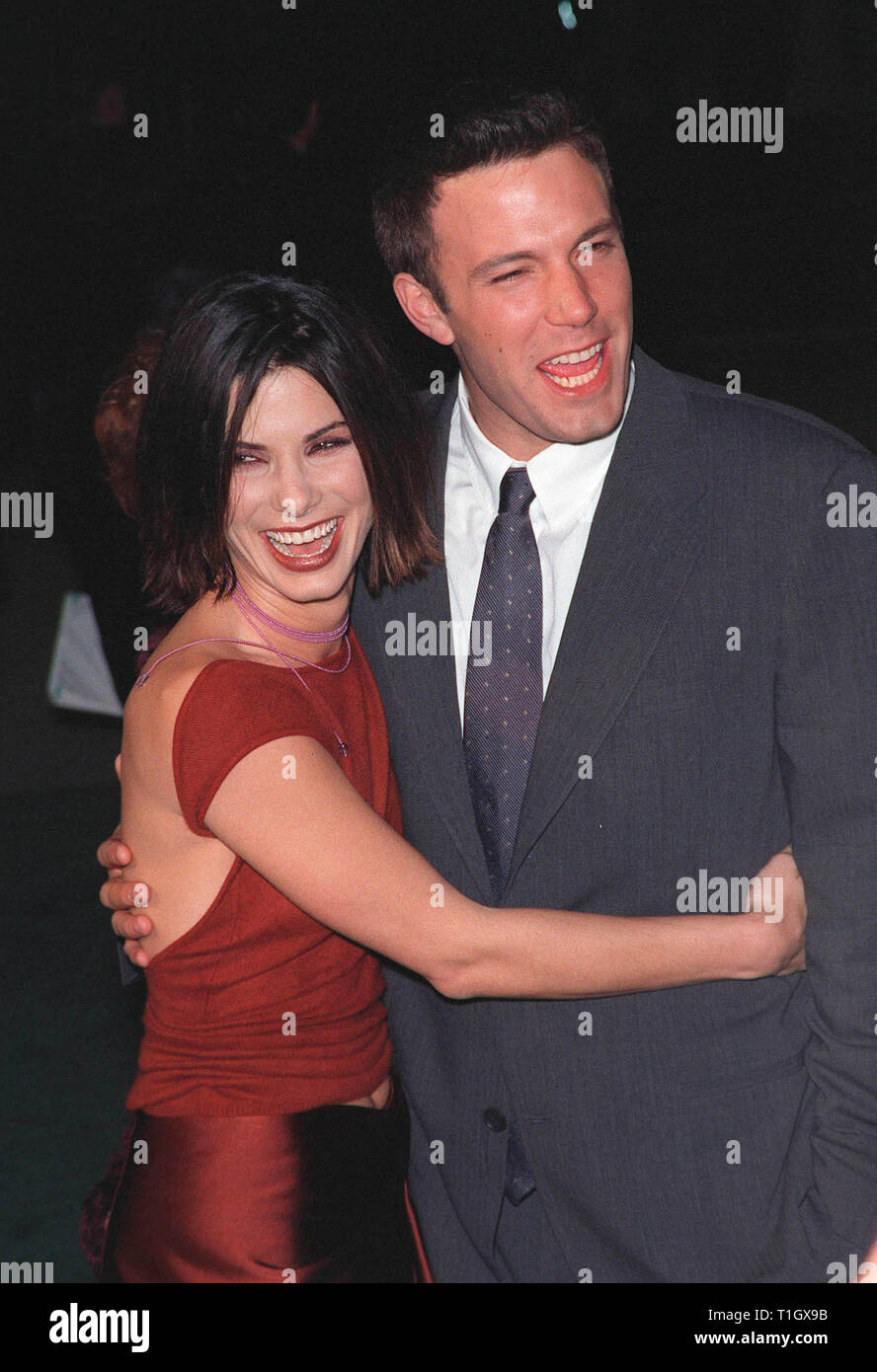 LOS ANGELES, CA - March 13, 1999: Actress SANDRA BULLOCK & actor BEN ...