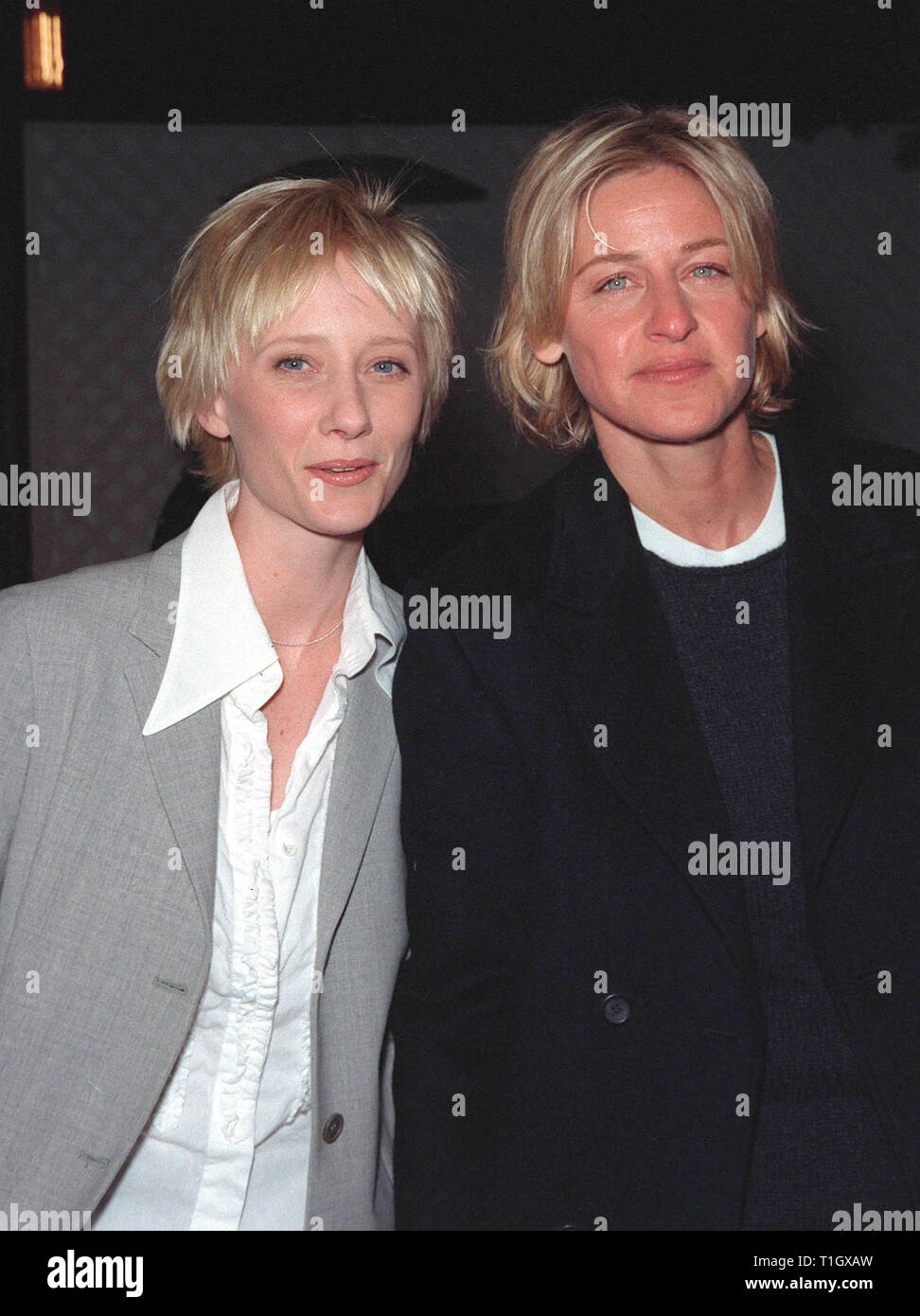 LOS ANGELES, CA - March 17, 1999: Actresses ELLEN DEGENERES (right ...