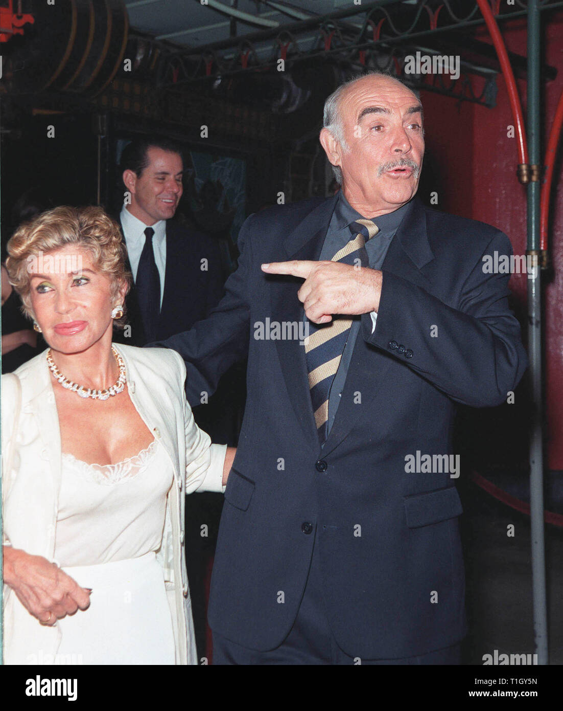 LOS ANGELES, CA - April 15, 1999: Actor SEAN CONNERY & wife Micheline ...