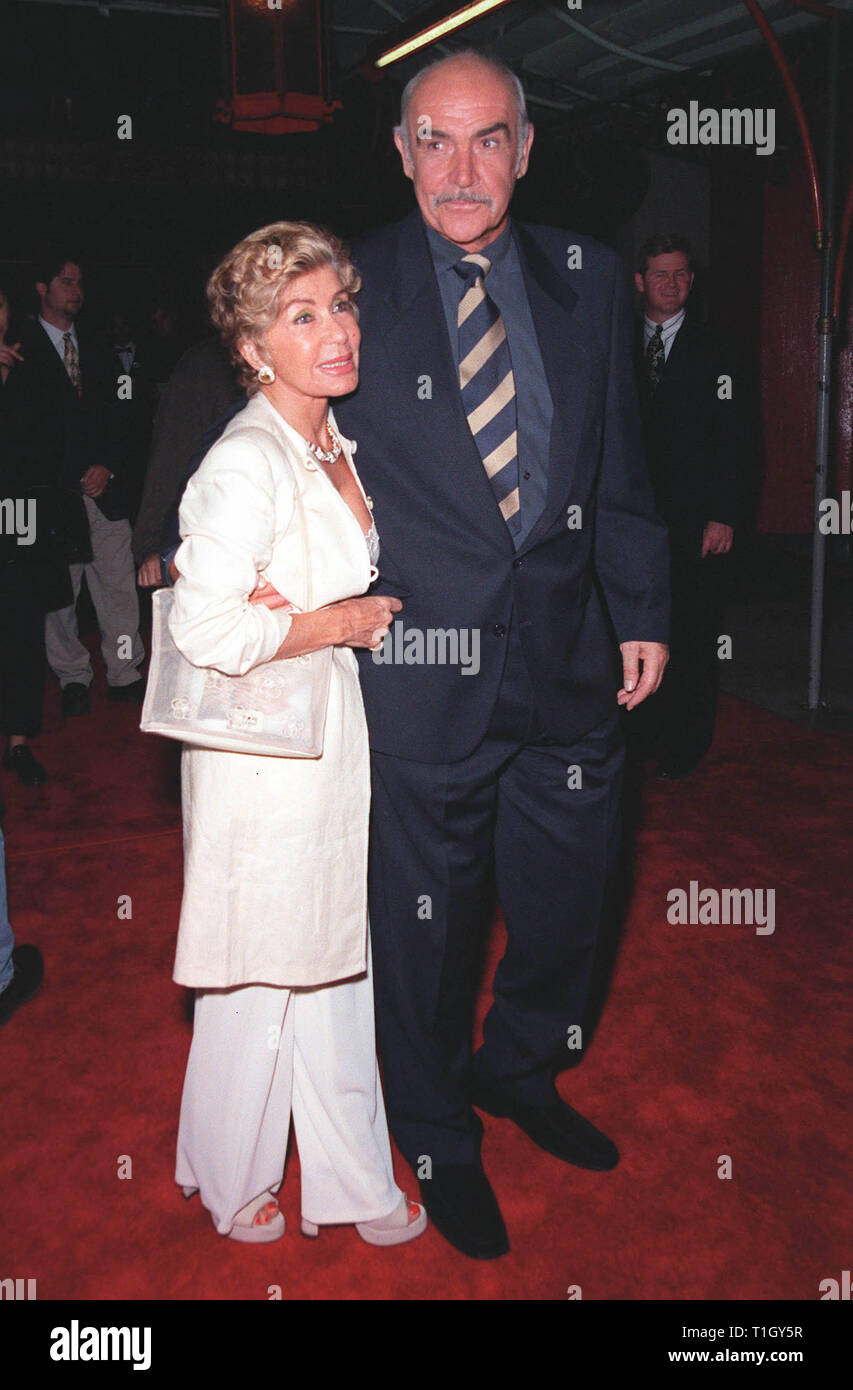 LOS ANGELES, CA - April 15, 1999: Actor SEAN CONNERY & wife Micheline ...