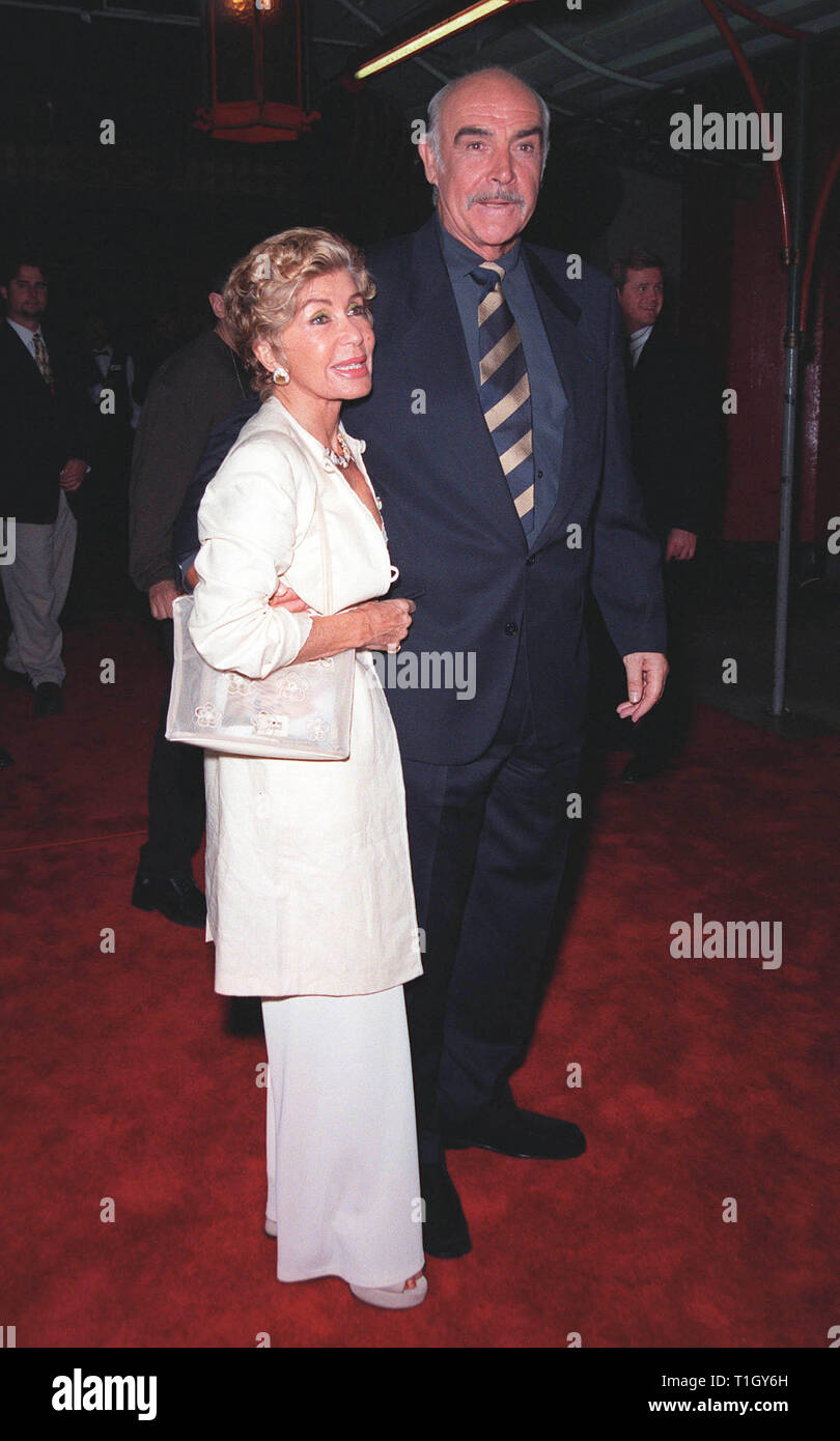 LOS ANGELES, CA - April 15, 1999: Actor SEAN CONNERY & wife Micheline ...