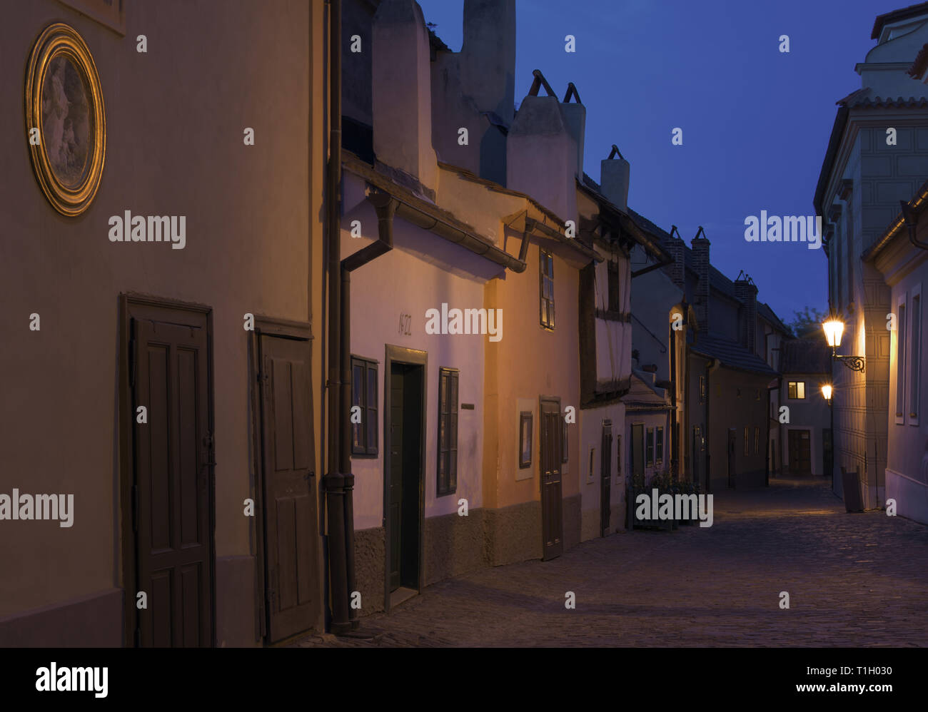 Golden lane in Prague Castle Stock Photo - Alamy