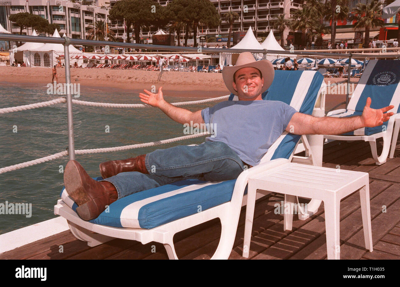 CANNES, FRANCE: 19 MAY 1999: Australian actor TROY DANN at the Cannes ...
