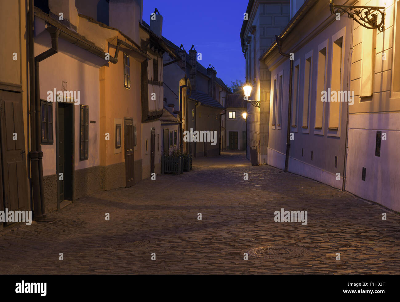 Golden lane in Prague Castle Stock Photo - Alamy
