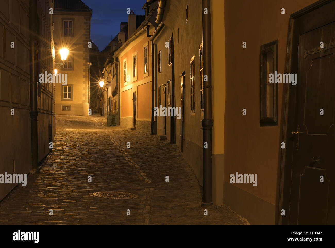Golden lane in Prague Castle Stock Photo - Alamy