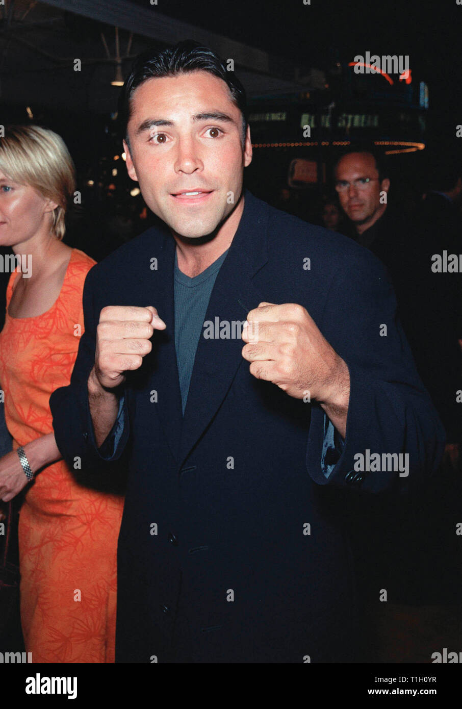 LOS ANGELES, CA. October 06, 1999: Boxer Oscar De La Hoya at the world ...