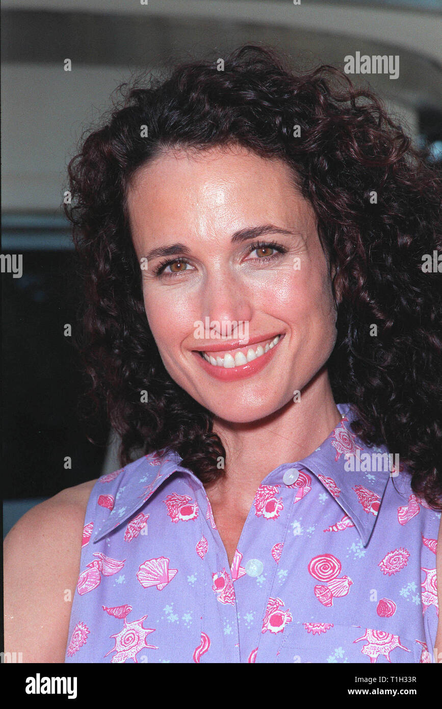 LOS ANGELES, CA. July 11, 1999: Actress ANDIE McDOWELL arriving at Sony ...