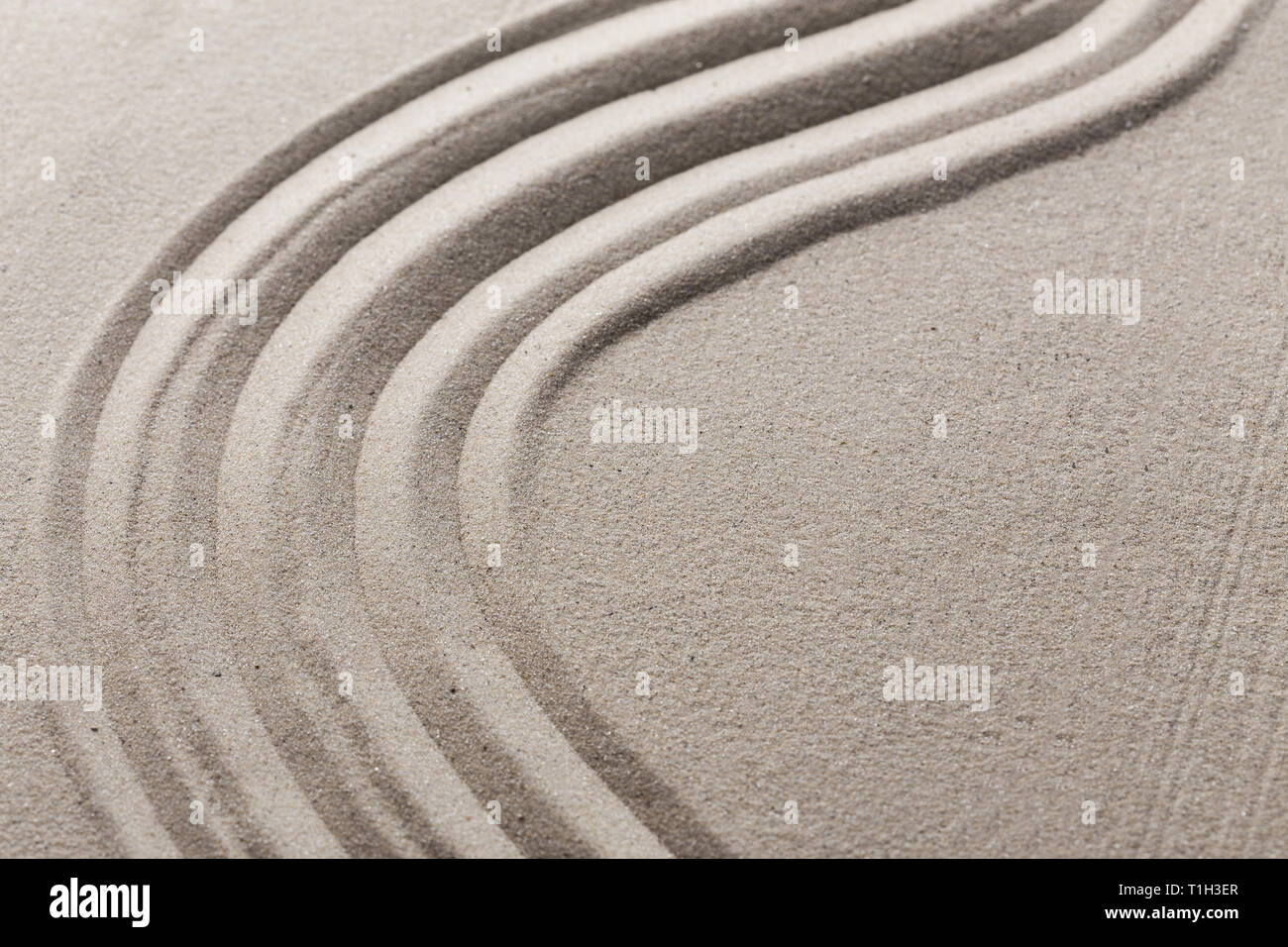 sand background japanese zen garden concept Stock Photo - Alamy