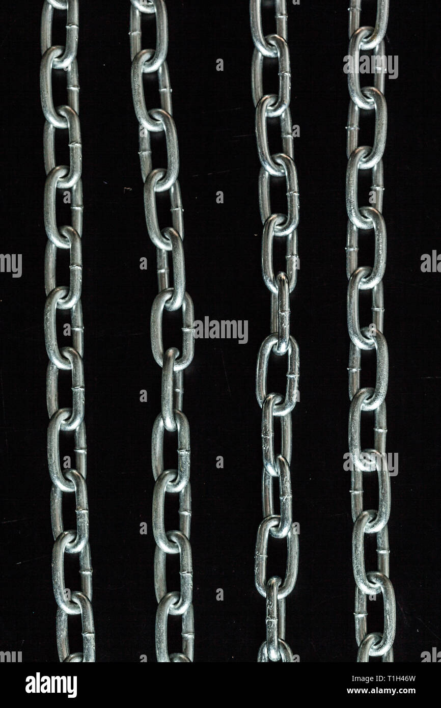 Strong chain black background Stock Photo - Alamy
