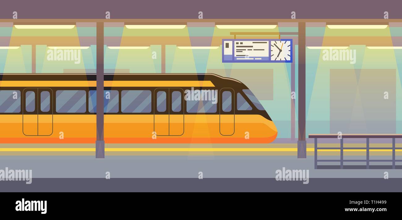 Cartoon Train Tracks Side View