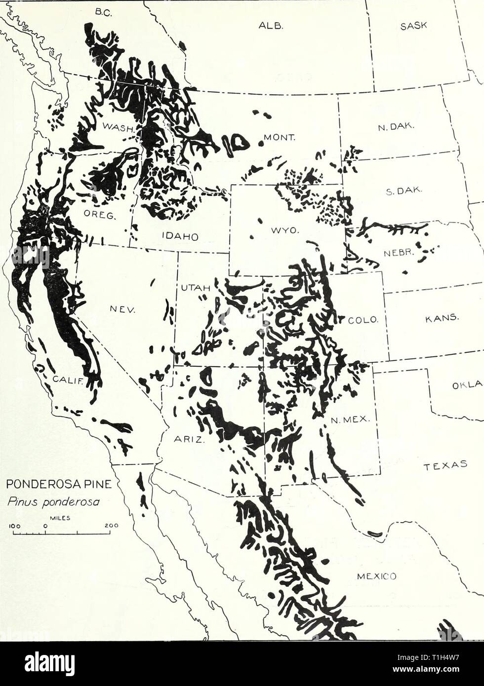 Map of the ponderosa hi-res stock photography and images - Alamy