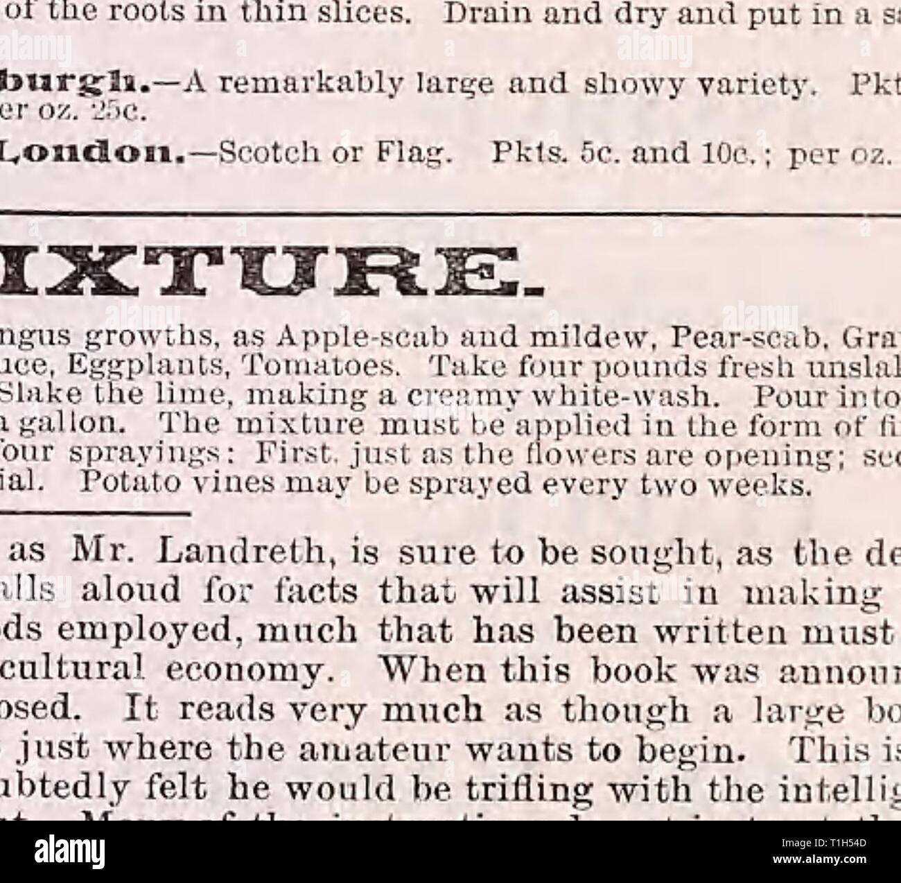 Landreth seed hi-res stock photography and images - Alamy