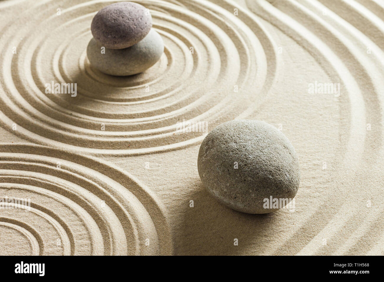 Zen stone garden Stock Photo - Alamy