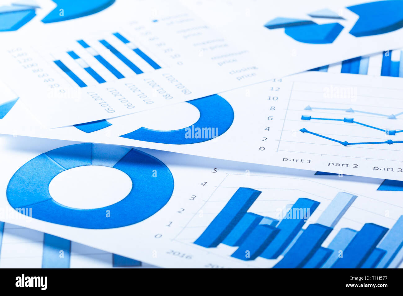 Business Charts blue Stock Photo - Alamy