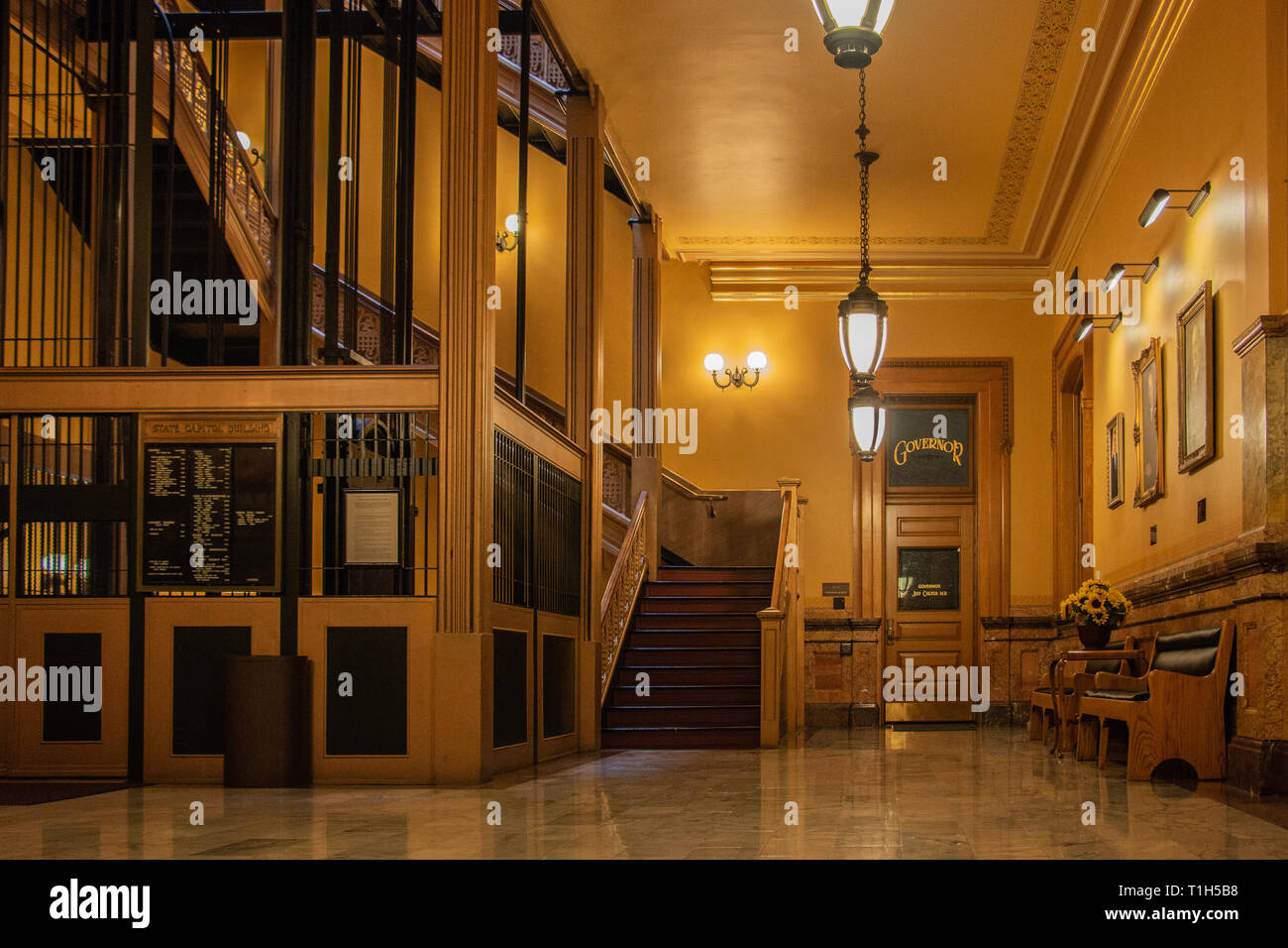 Topeka Kansas Capitol Building Interior Stock Photo - Alamy