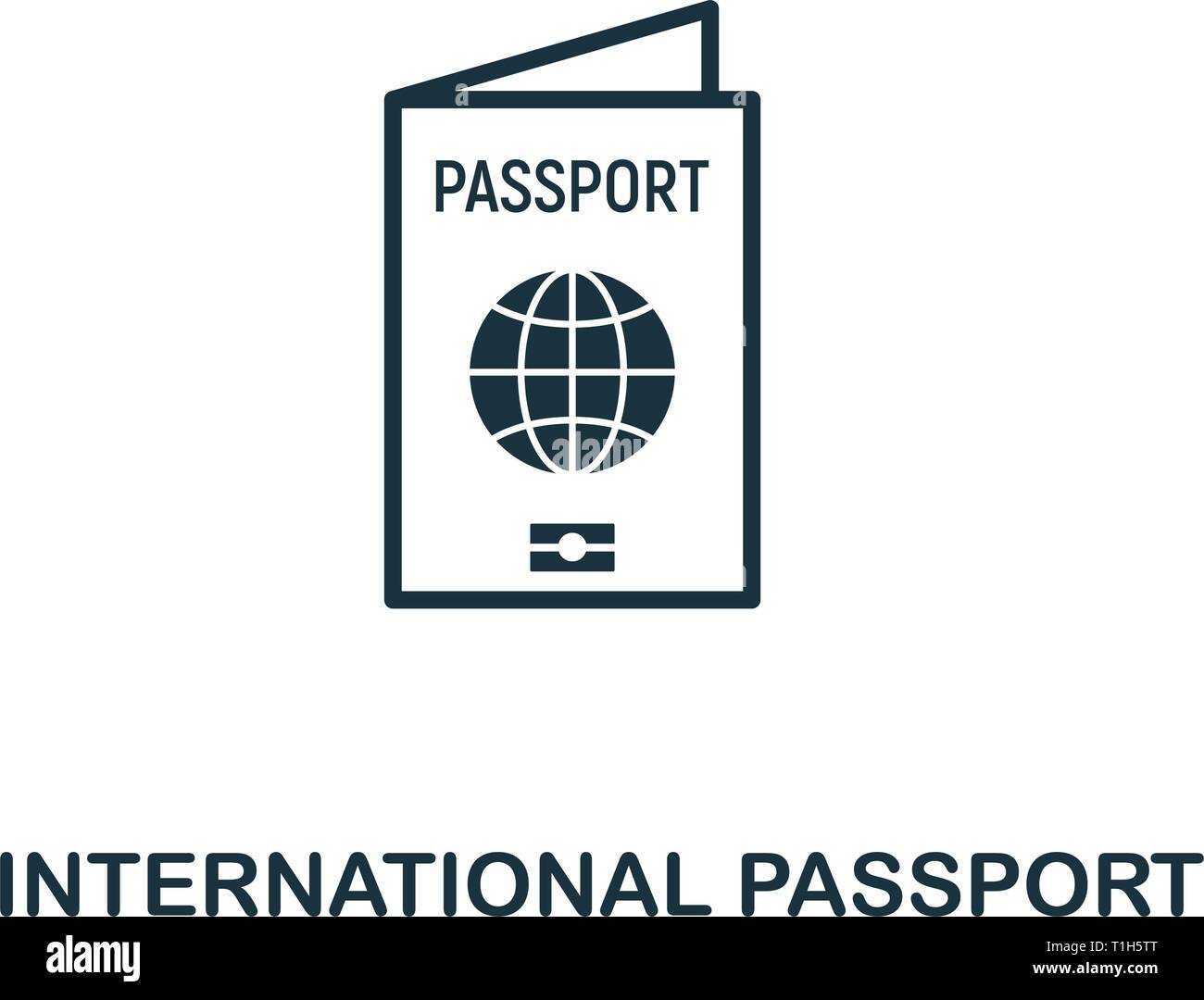 International Passport icon. Creative element design from tourism icons ...