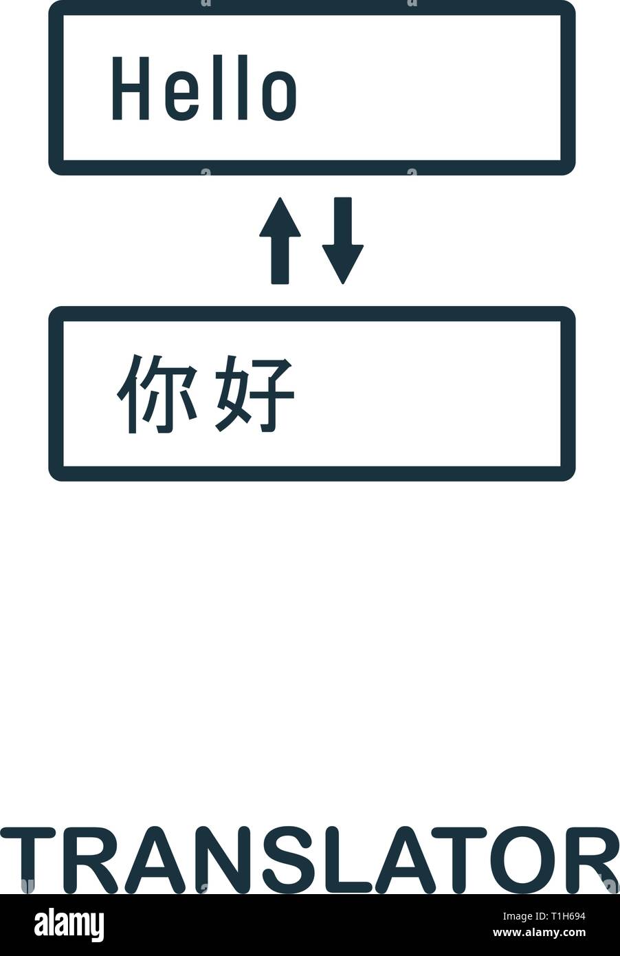 Translator icon. Creative element design from tourism icons collection ...