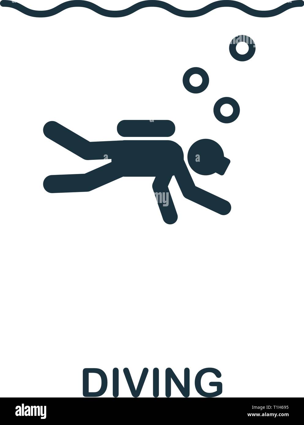 Scuba diver pictogram hi-res stock photography and images - Alamy