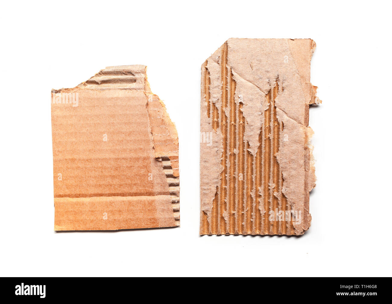 cardboard pieces isolated on white background Stock Photo - Alamy