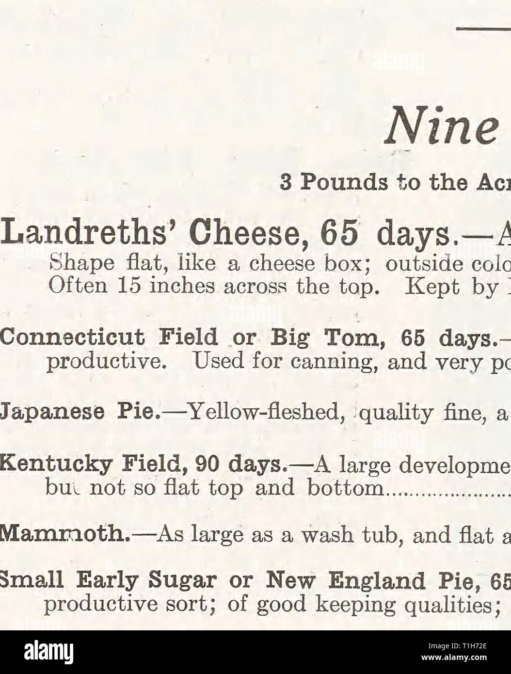 D Landreth Seed Company Stock Photo - Alamy