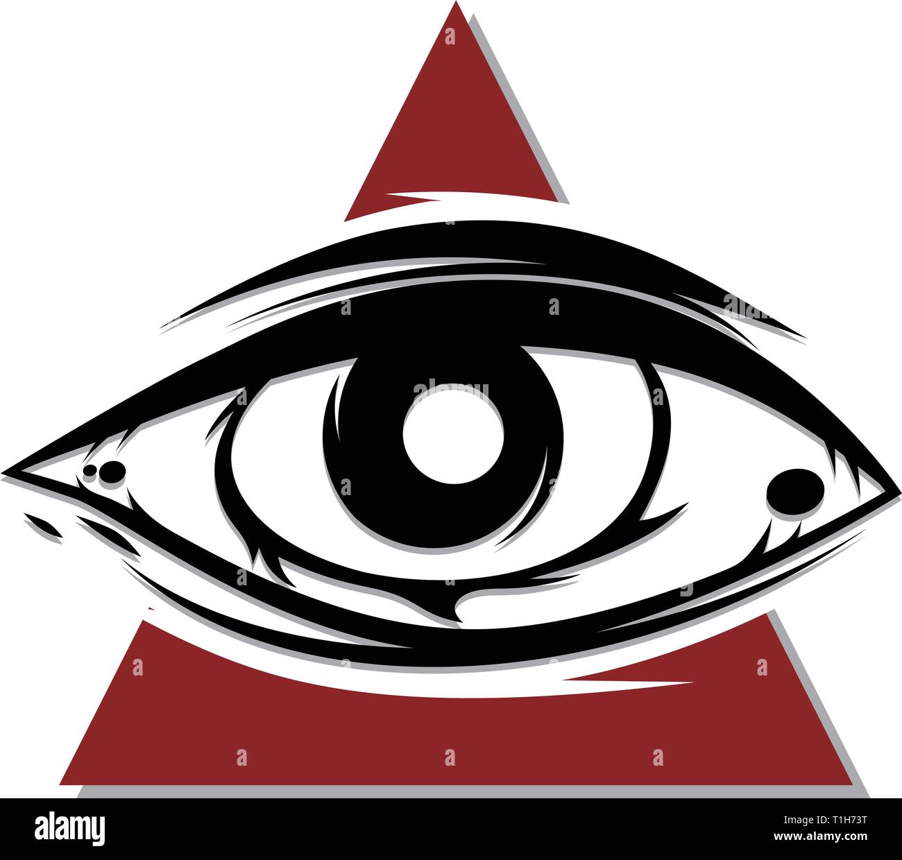 one eye cult religion sign symbol vector art Stock Vector Image & Art ...