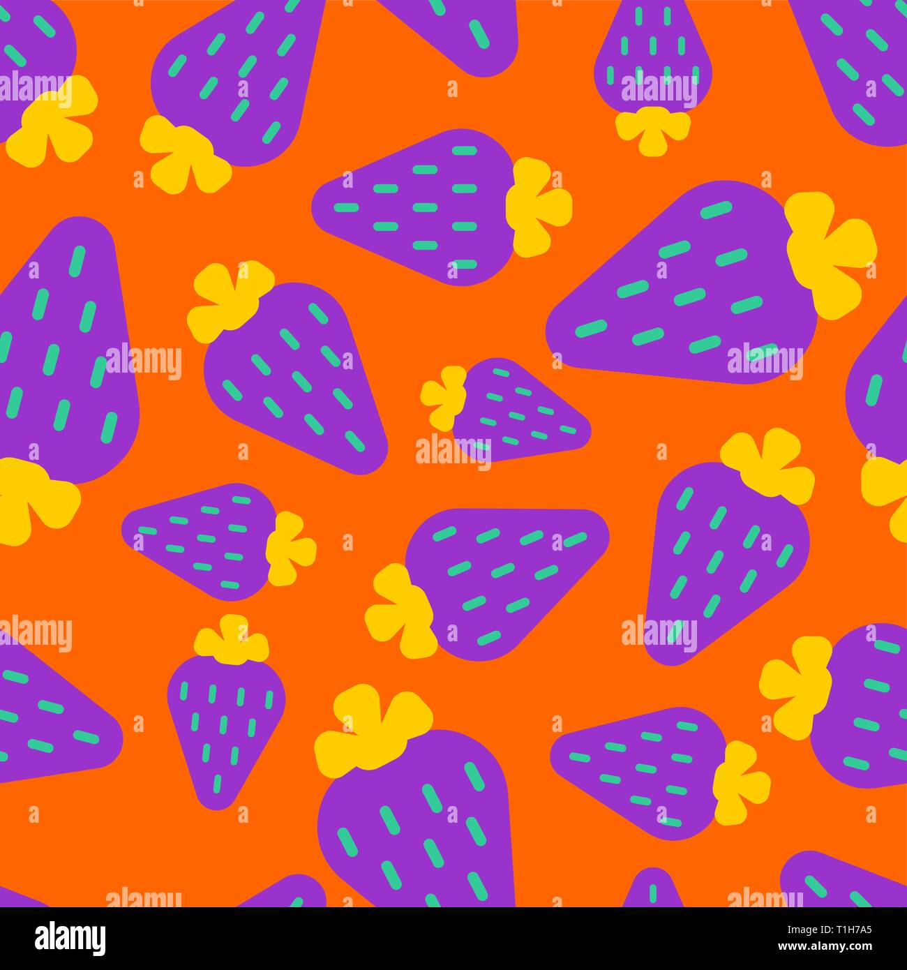 Violet strawberry pattern seamless. Berry background. summer texture ...