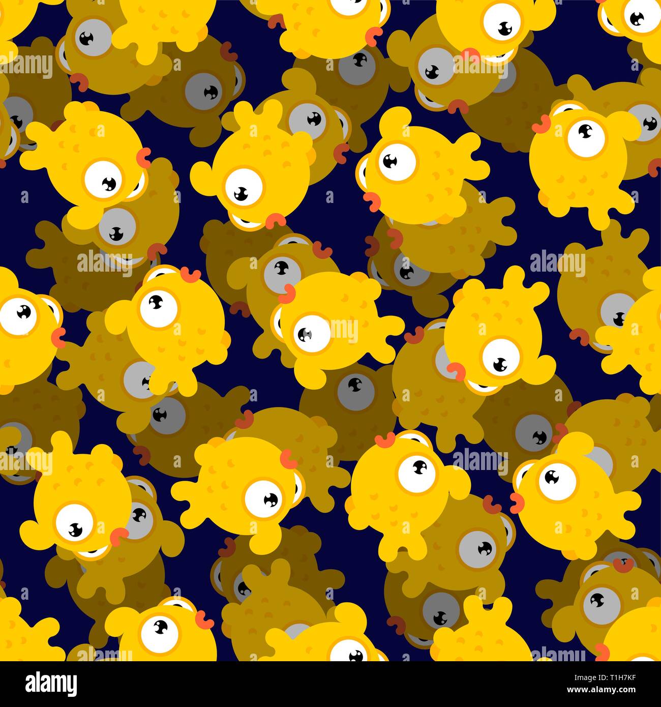 Goldfish pattern seamless. Gold Fish Sea animal background. ocean ...