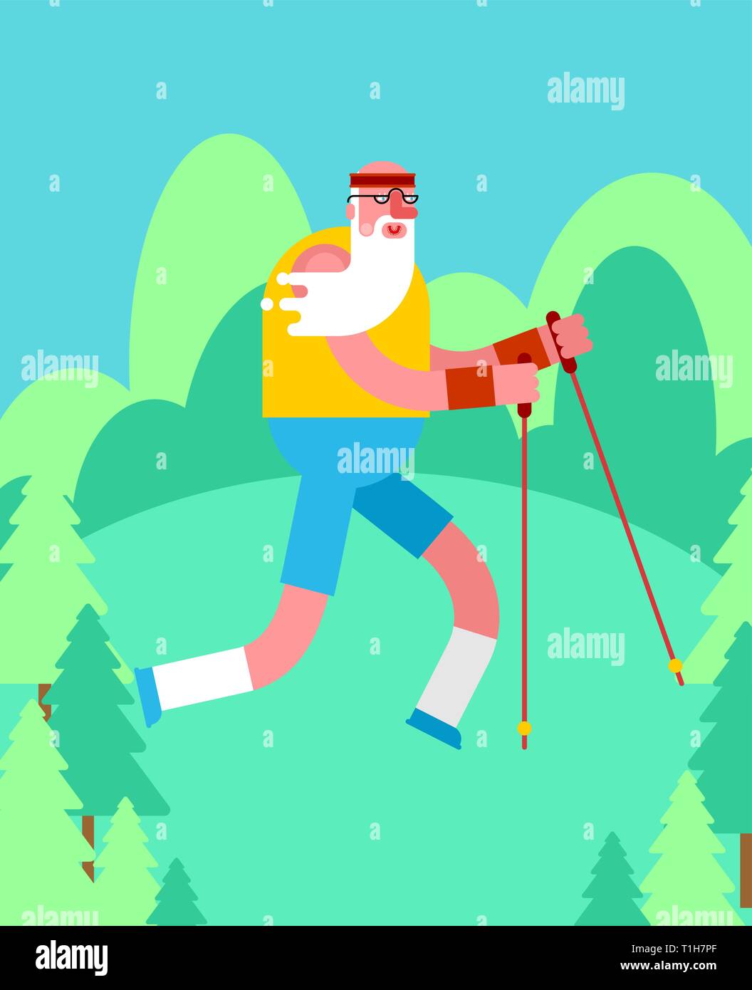 Older runner portrait Stock Vector Images - Alamy