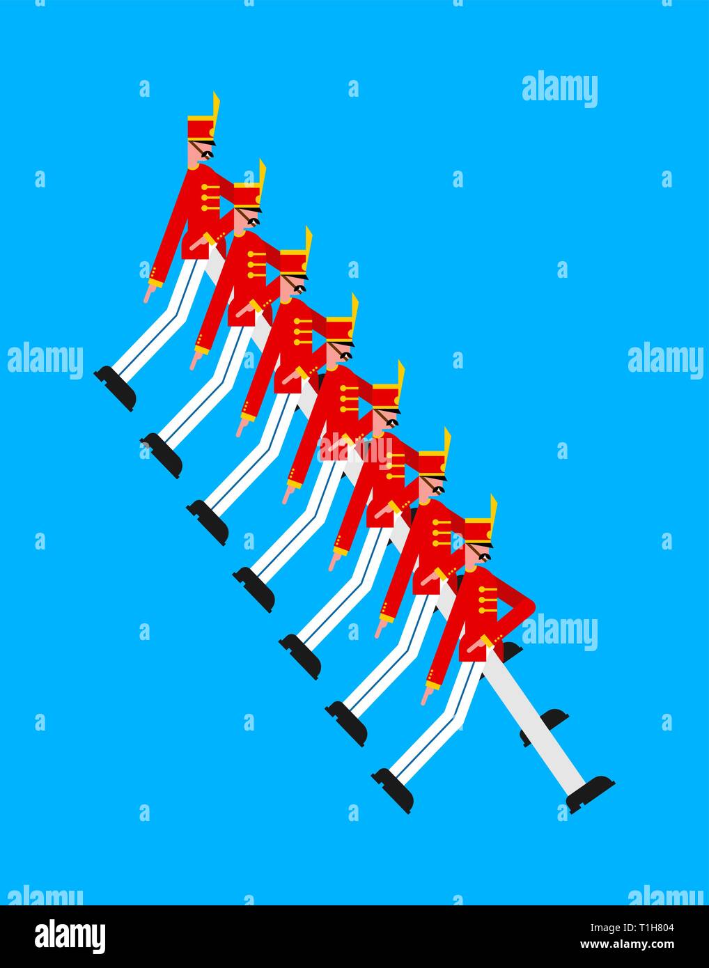 Soldiers marching silhouette Stock Vector Images - Alamy